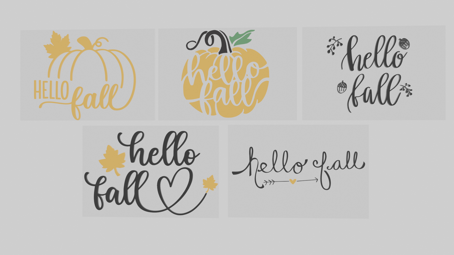 3D Hello Fall Decor - TurboSquid 1968918
