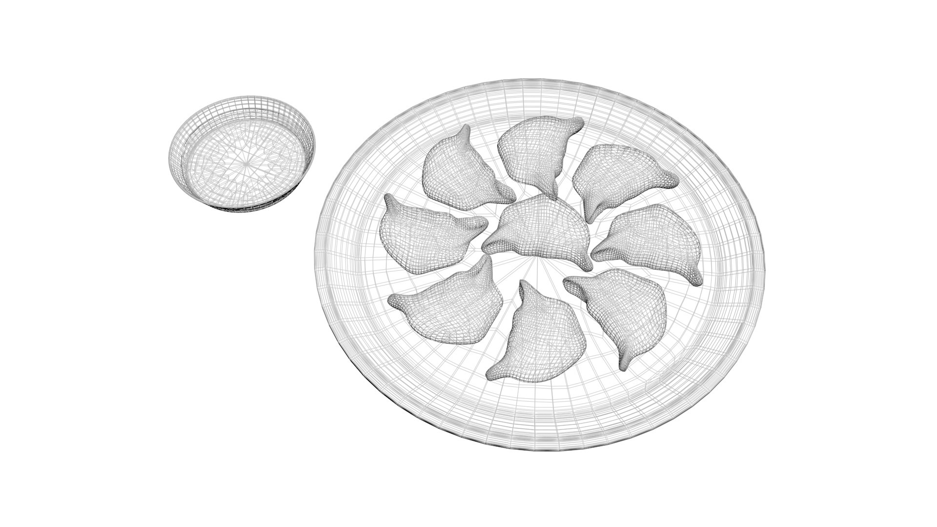 3D Dumplings With Sauce - TurboSquid 1866400