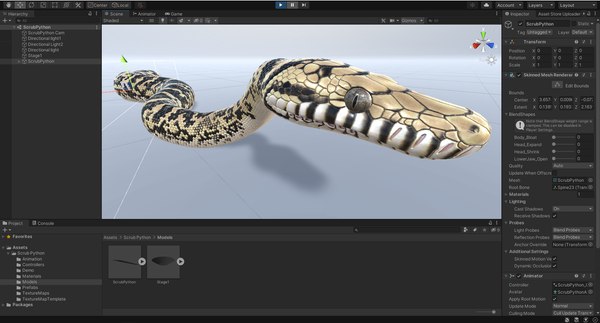 3D Animated Scrub Python model - TurboSquid 1950276