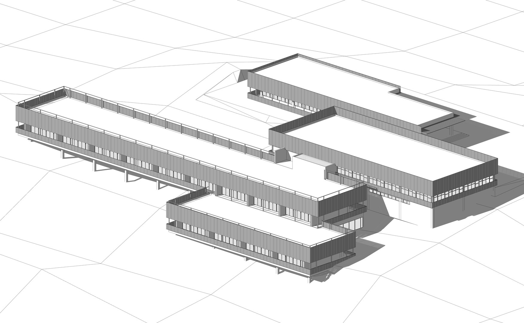 3D Modern Mountain Hotel - TurboSquid 1910080