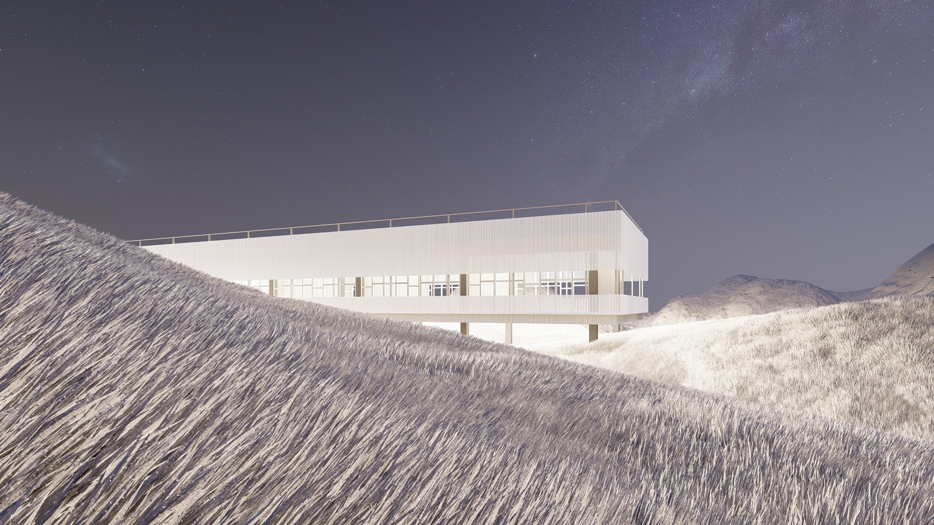 3D Modern Mountain Hotel - TurboSquid 1910080