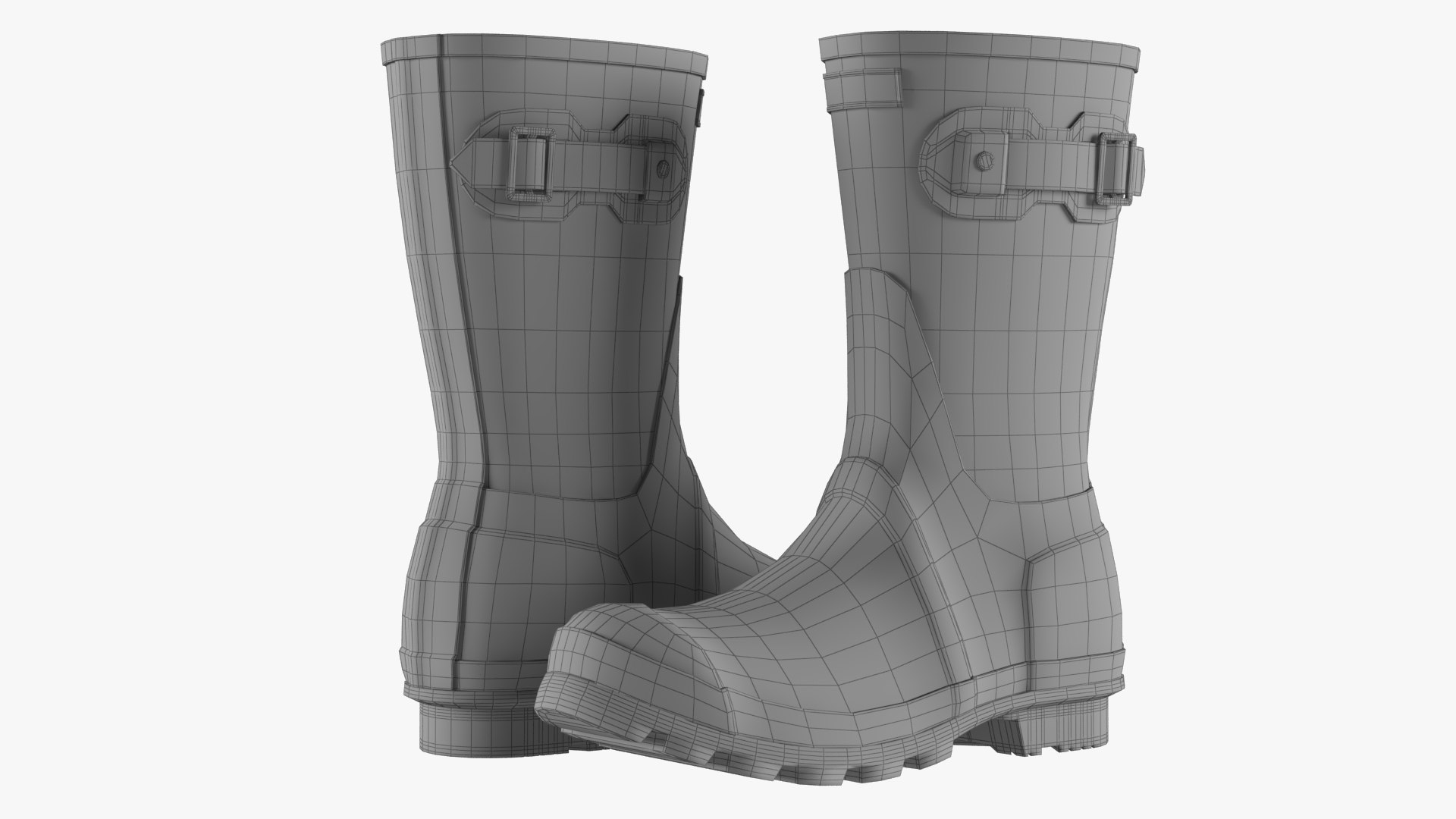 Short Rain Boots 3D Model - TurboSquid 1802515