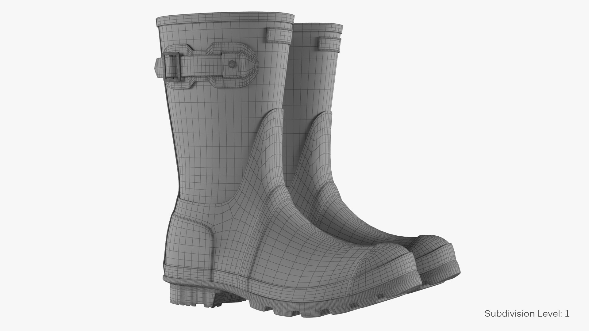 Short Rain Boots 3D Model - TurboSquid 1802515
