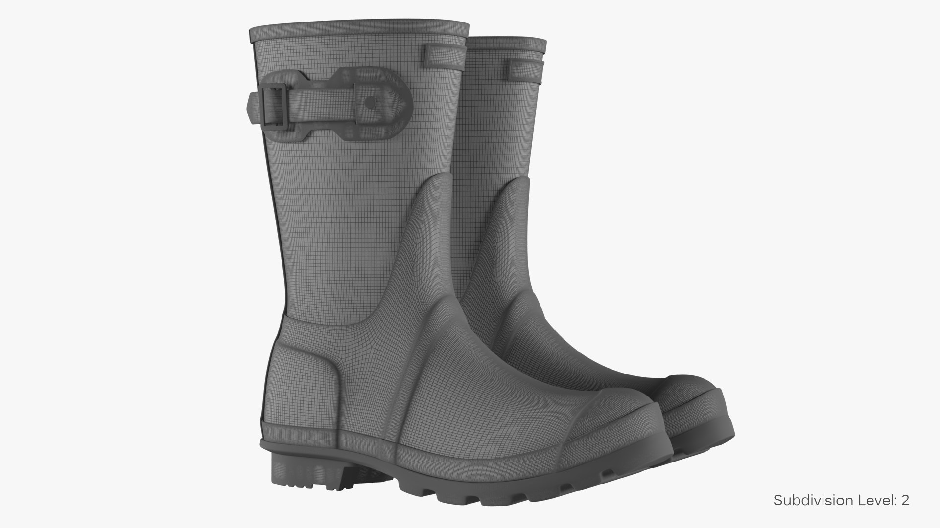 Short Rain Boots 3D Model - TurboSquid 1802515