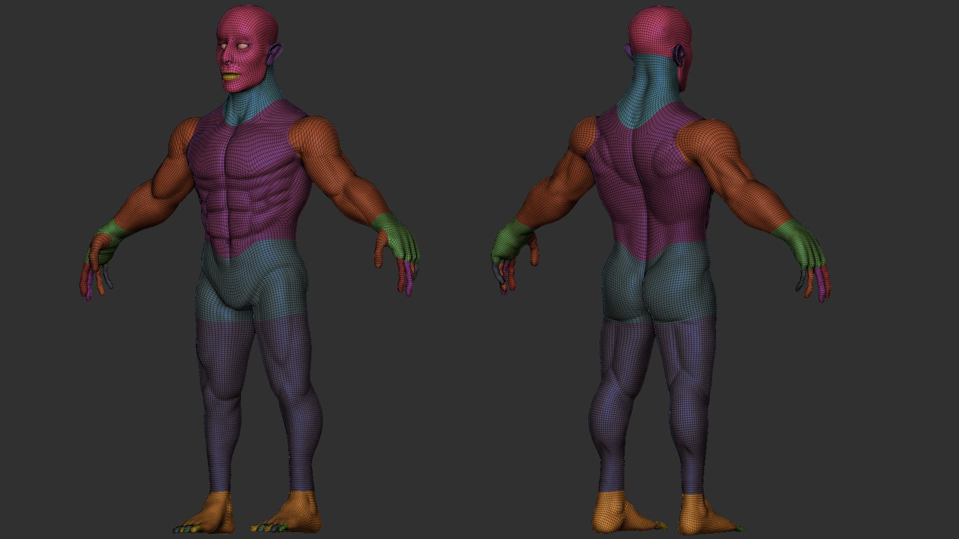 Male Stylized Superhero Basemesh 3D Model - TurboSquid 2092667