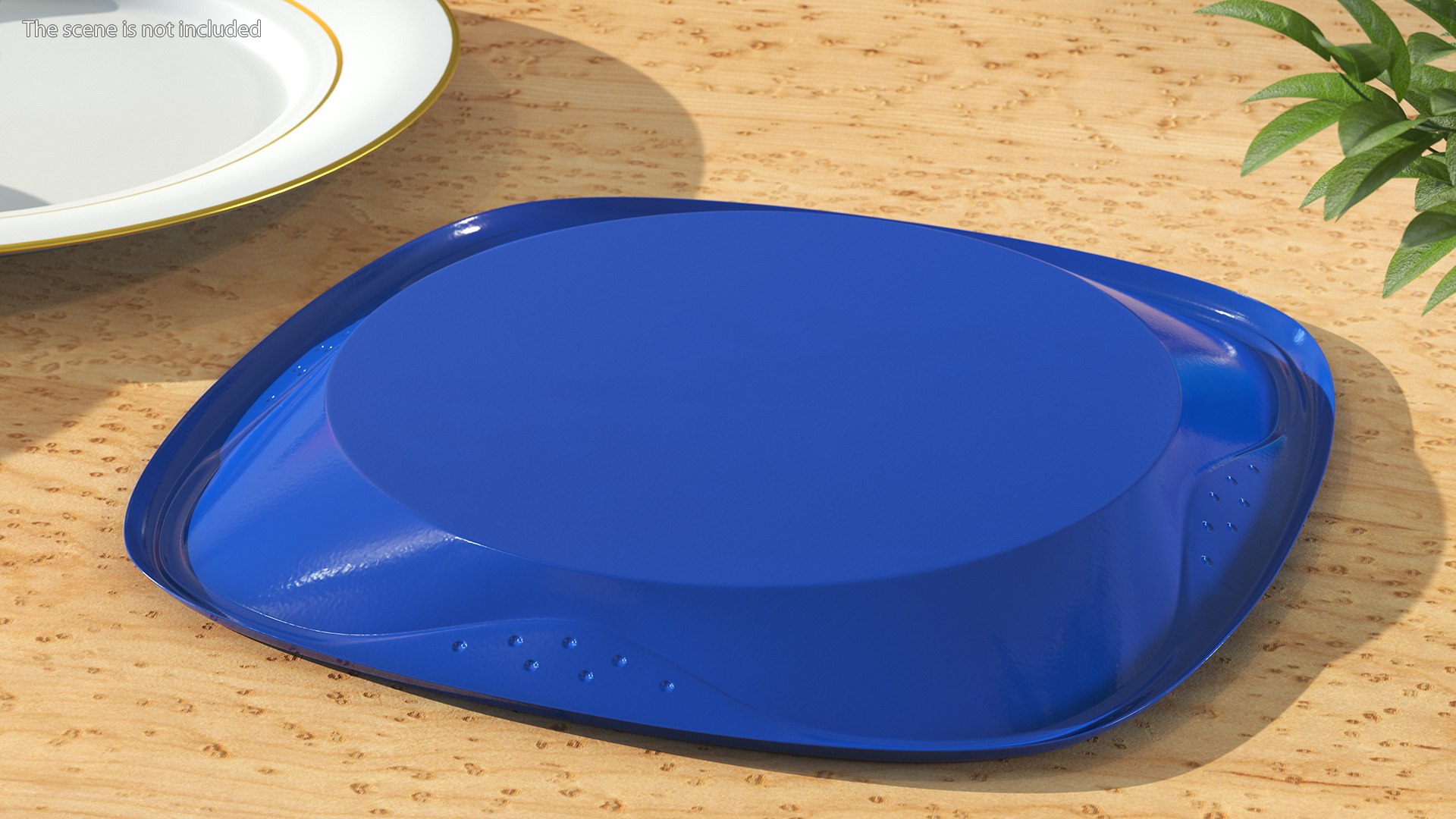Solo Squared Plastic Plate Blue 3D Model - TurboSquid 1941835