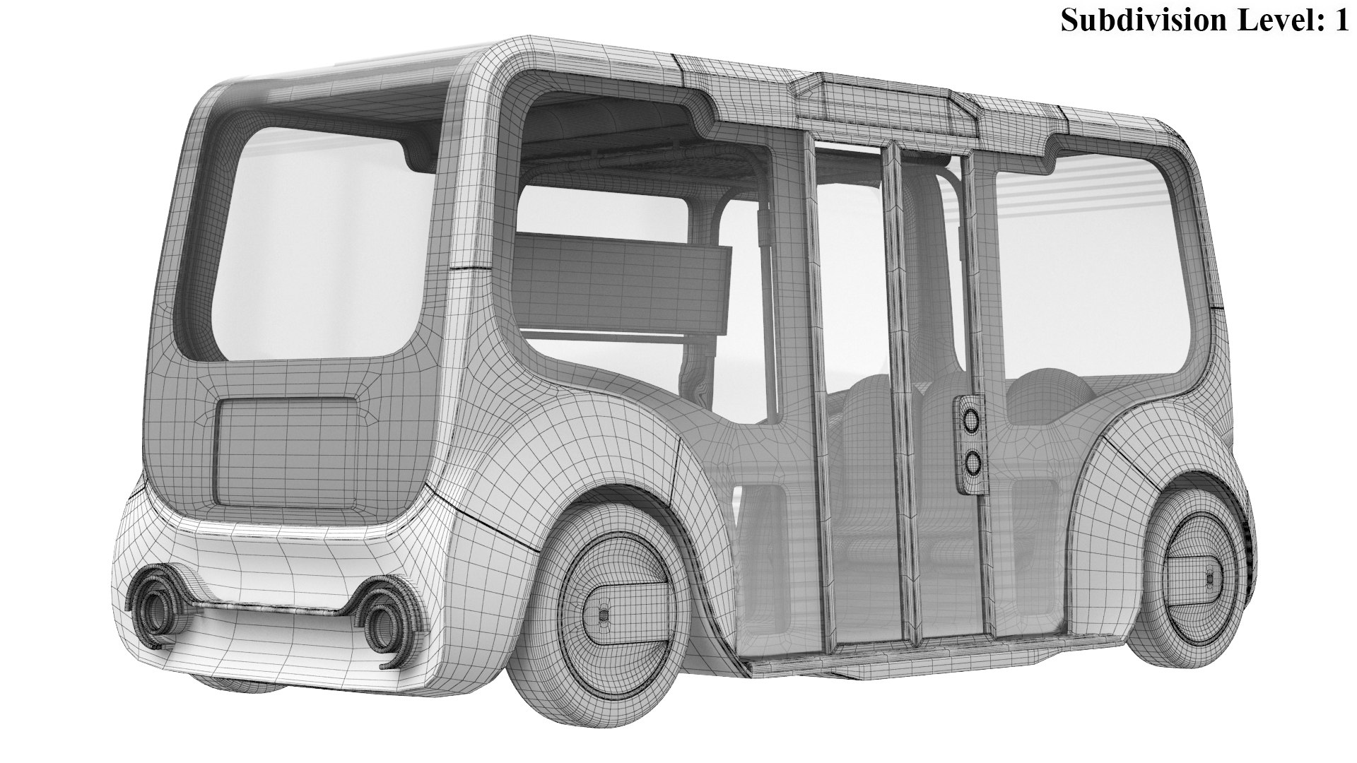 3D Model Self Driving Electric Bus - TurboSquid 1934140