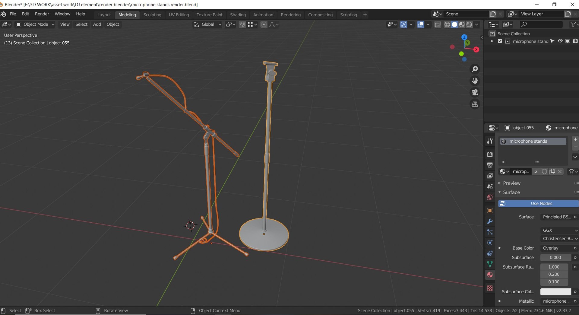 3D Model Microphone Stand - TurboSquid 1656240