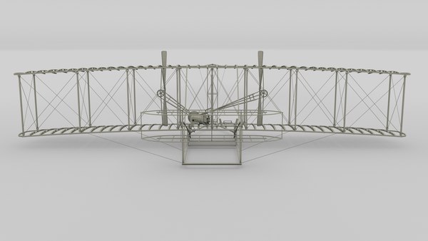 3d rigged 1903 wright flyer