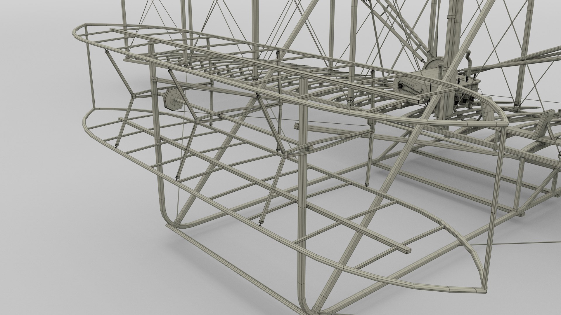 3d Rigged 1903 Wright Flyer