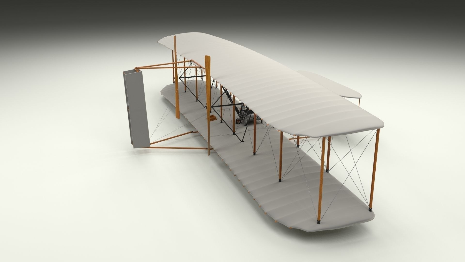 3d Rigged 1903 Wright Flyer