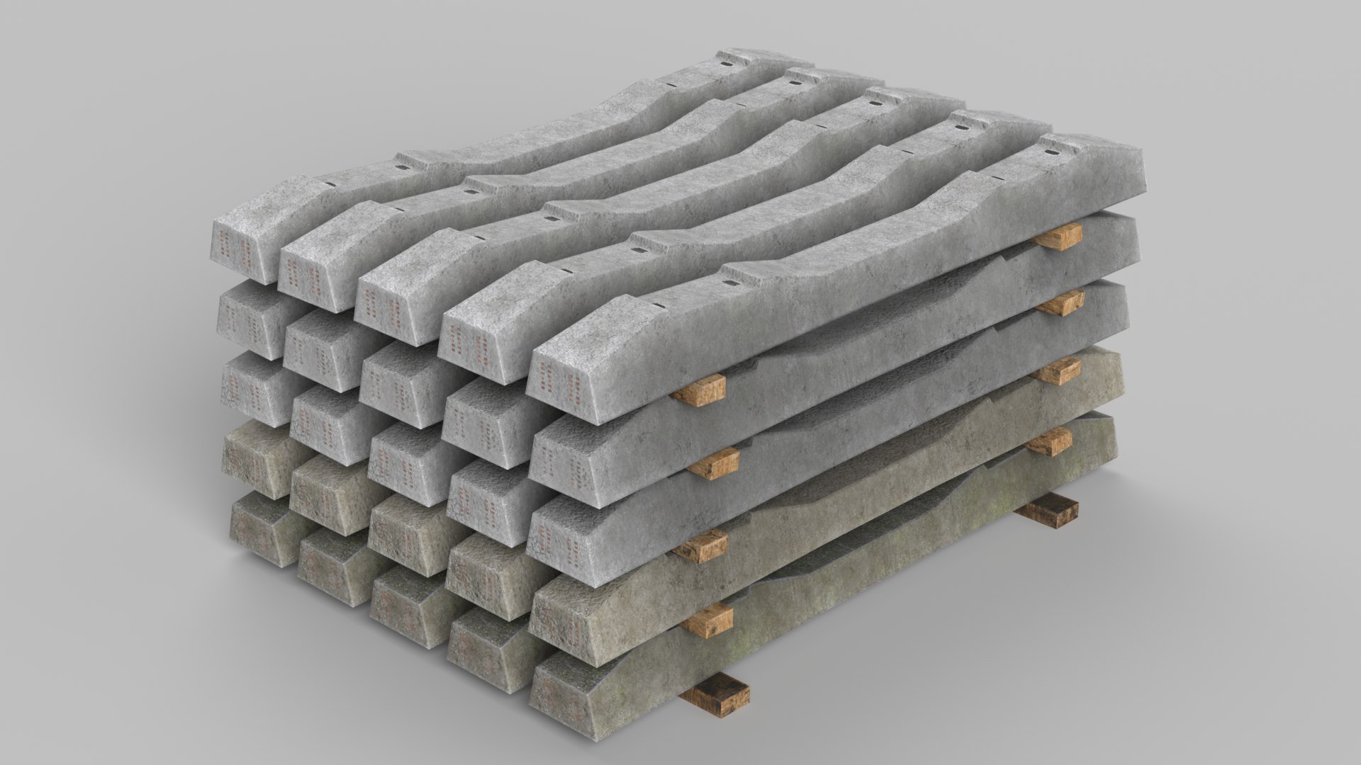 3D Stacked Sleepers SH-1 model - TurboSquid 1922917