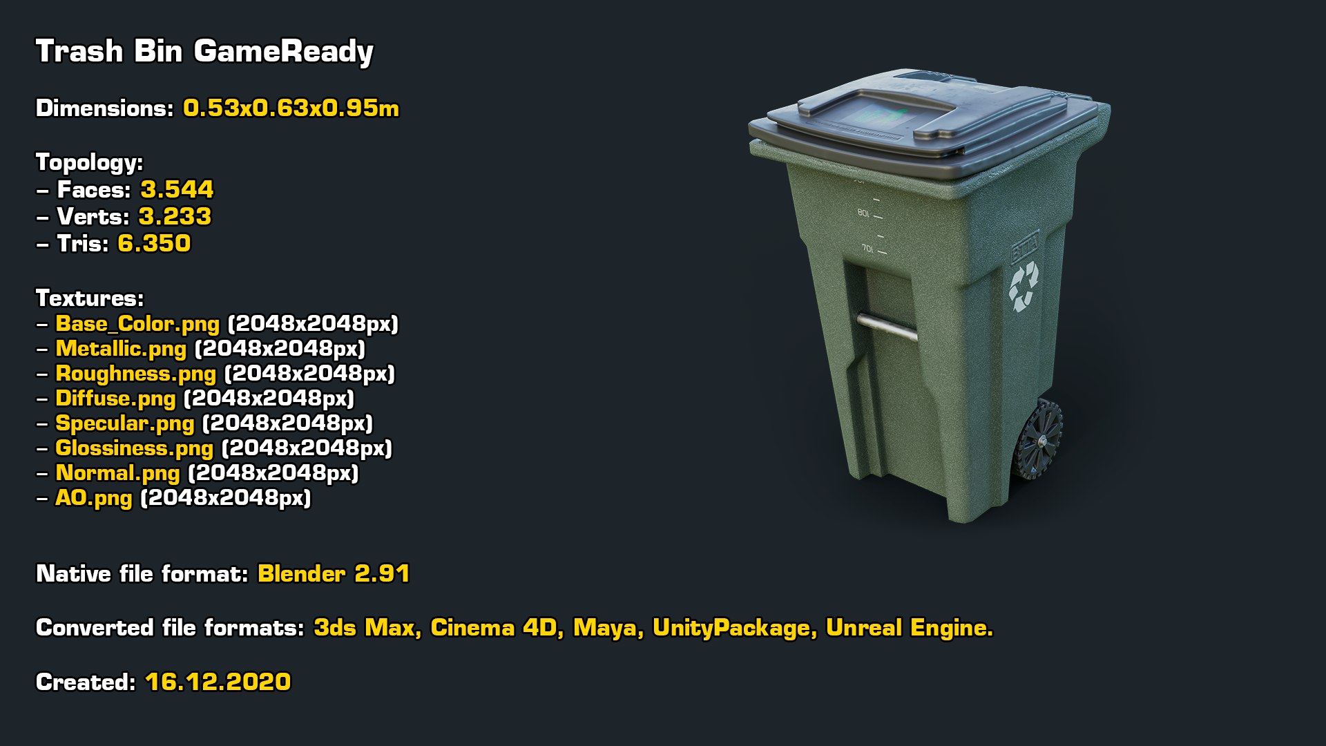 Bin vr ar model - TurboSquid 1665243