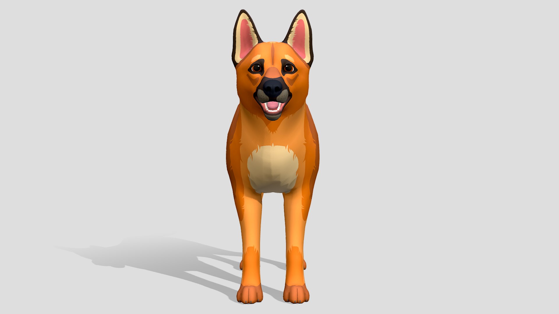 3D Cartoon Dog - Shepherd Model - TurboSquid 2256392