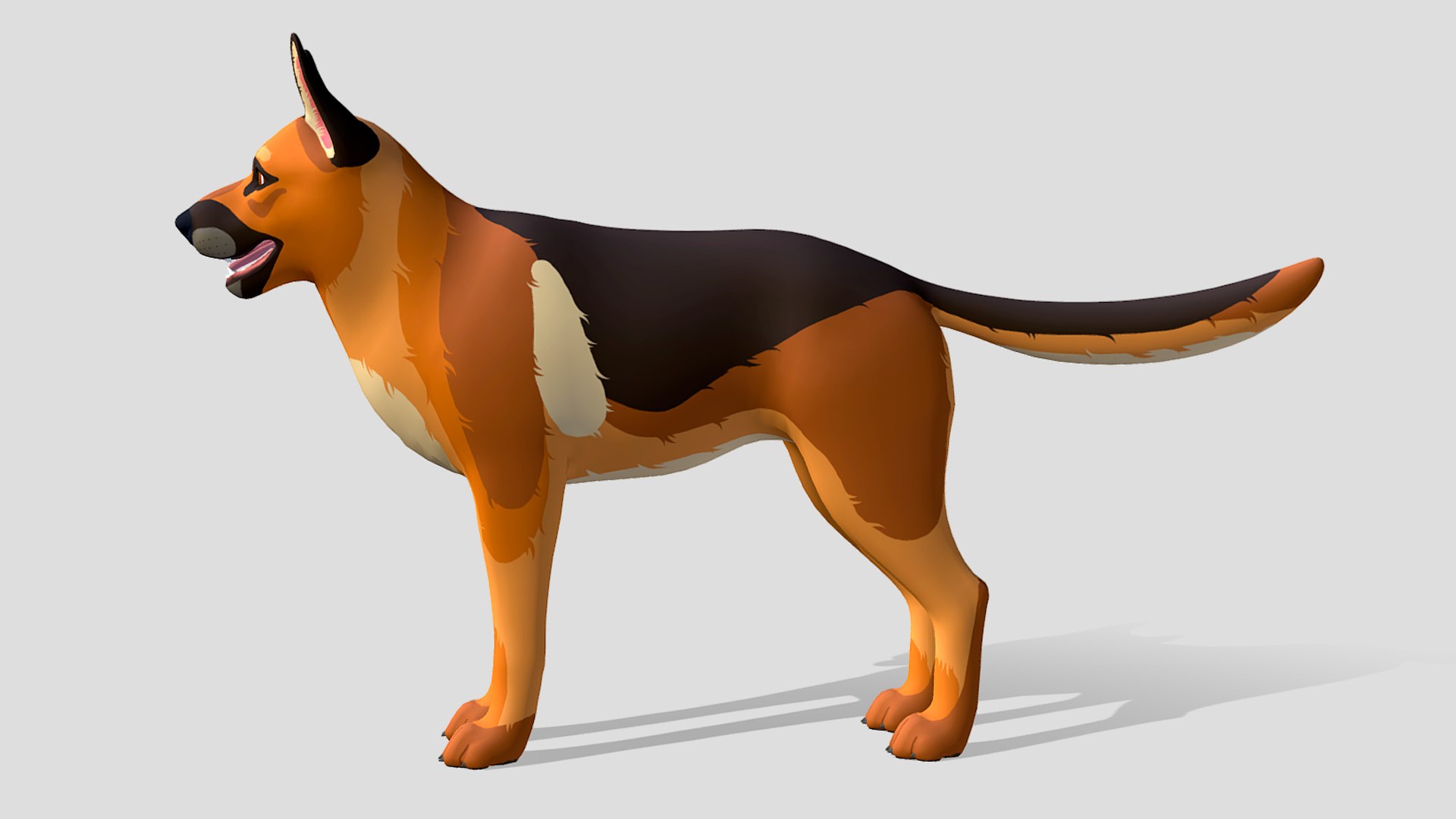 3D Cartoon Dog - Shepherd Model - TurboSquid 2256392