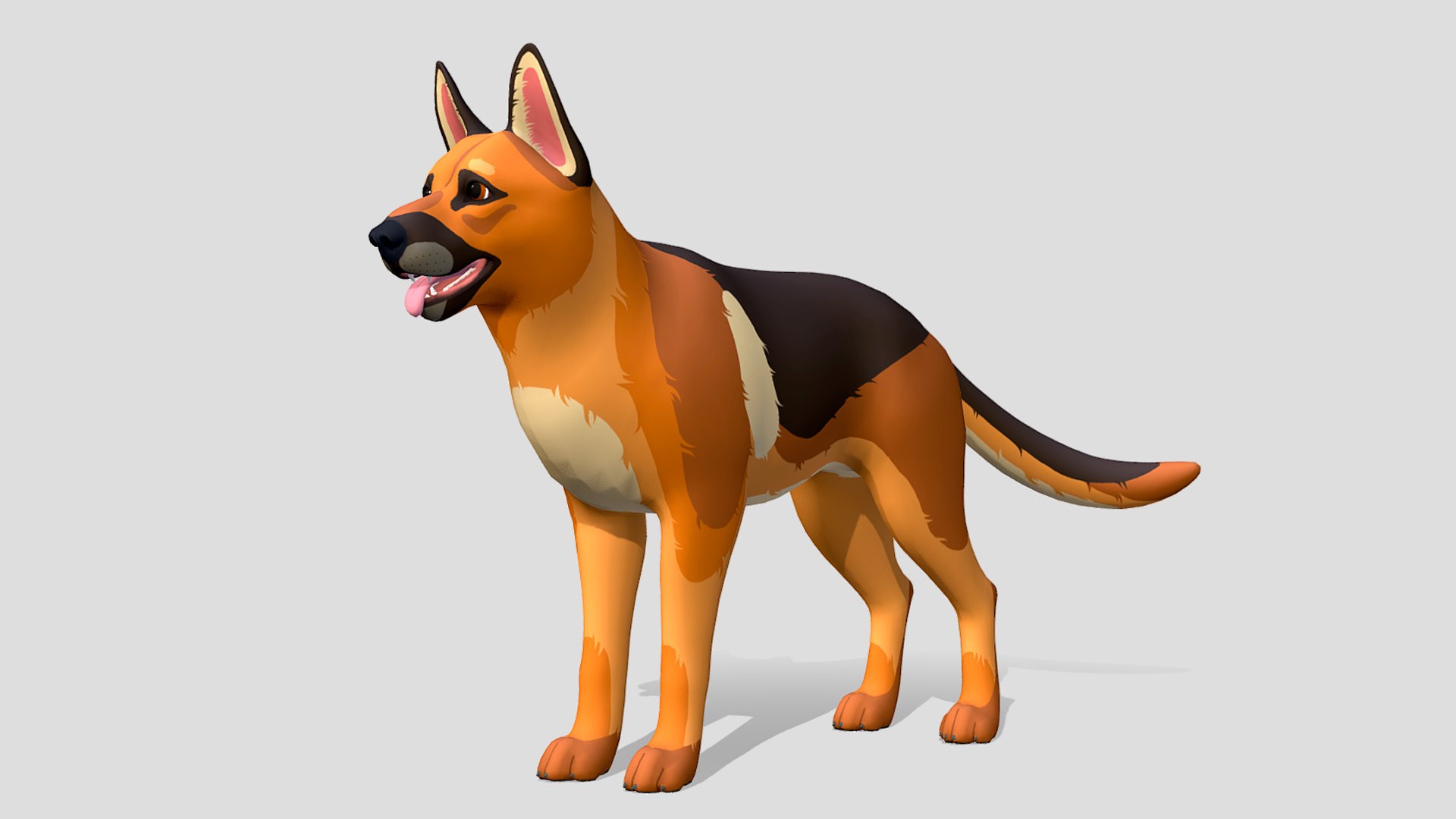 3D Cartoon Dog - Shepherd Model - TurboSquid 2256392