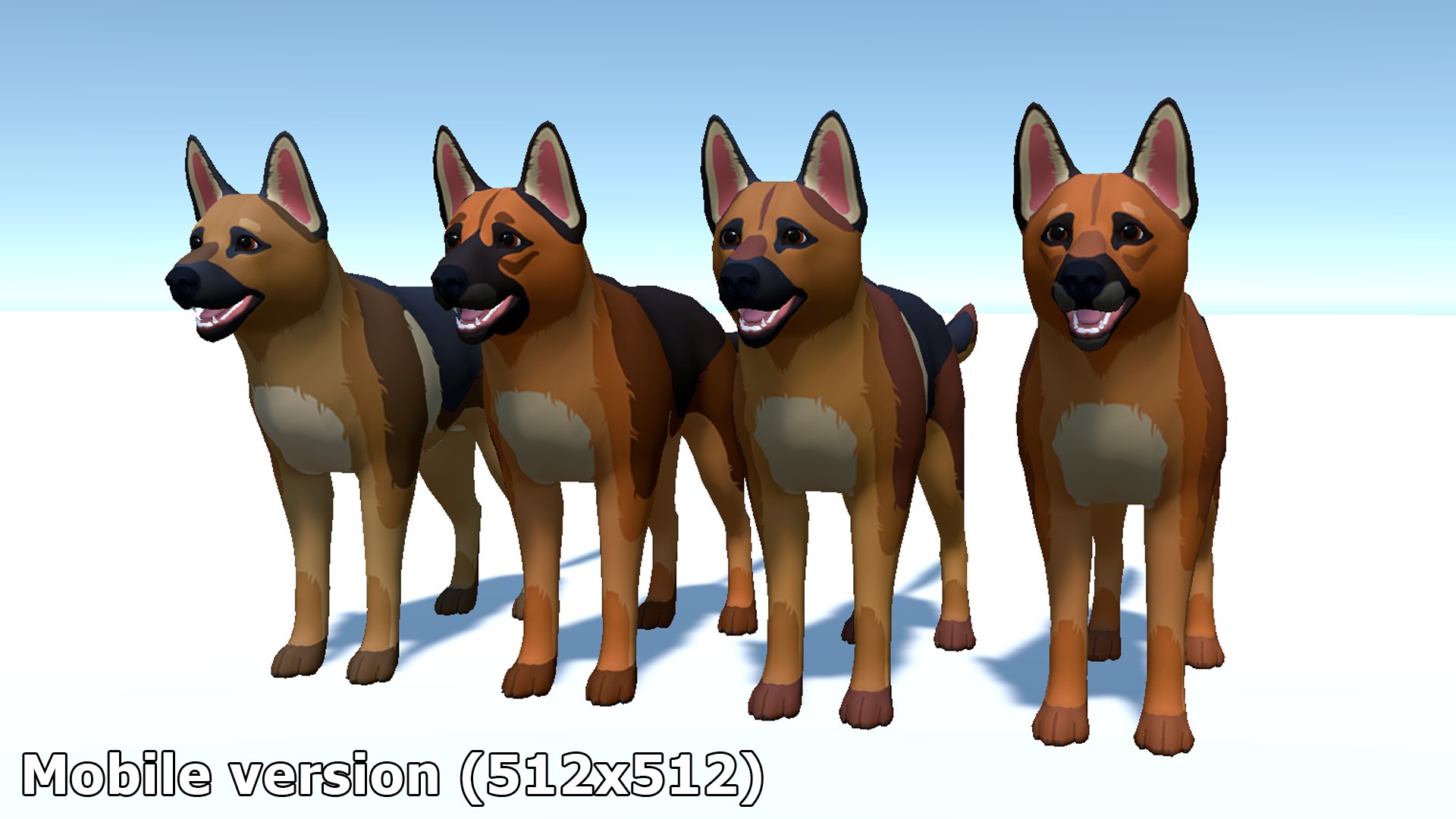 3D Cartoon Dog - Shepherd Model - TurboSquid 2256392