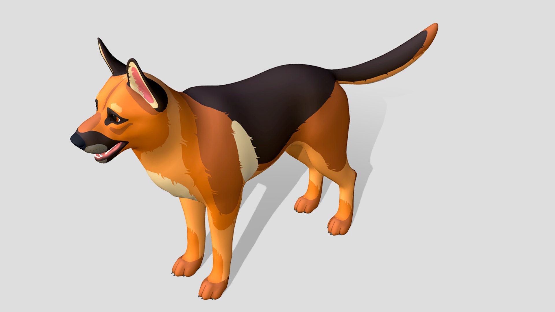 3D Cartoon Dog - Shepherd Model - TurboSquid 2256392