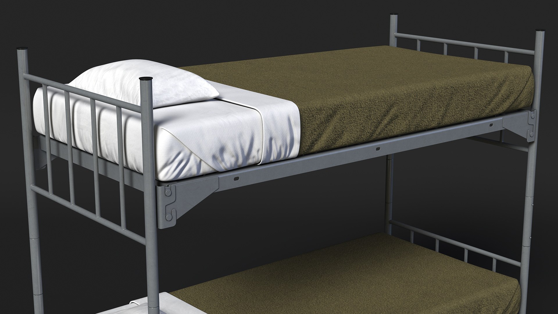 3D Model Army Bunk Bed New - TurboSquid 2078174