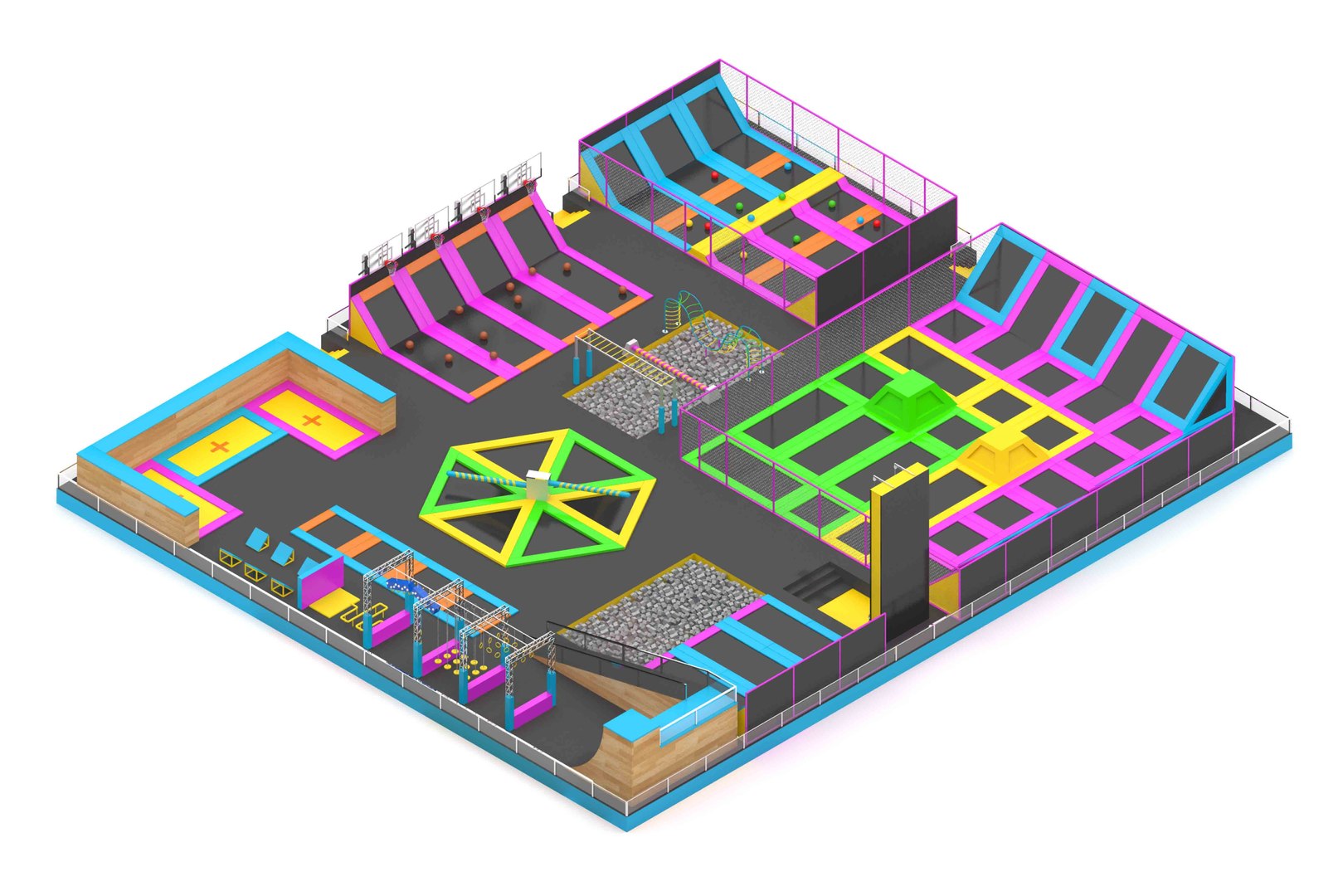 3D Model Trampoline Park - TurboSquid 1724908