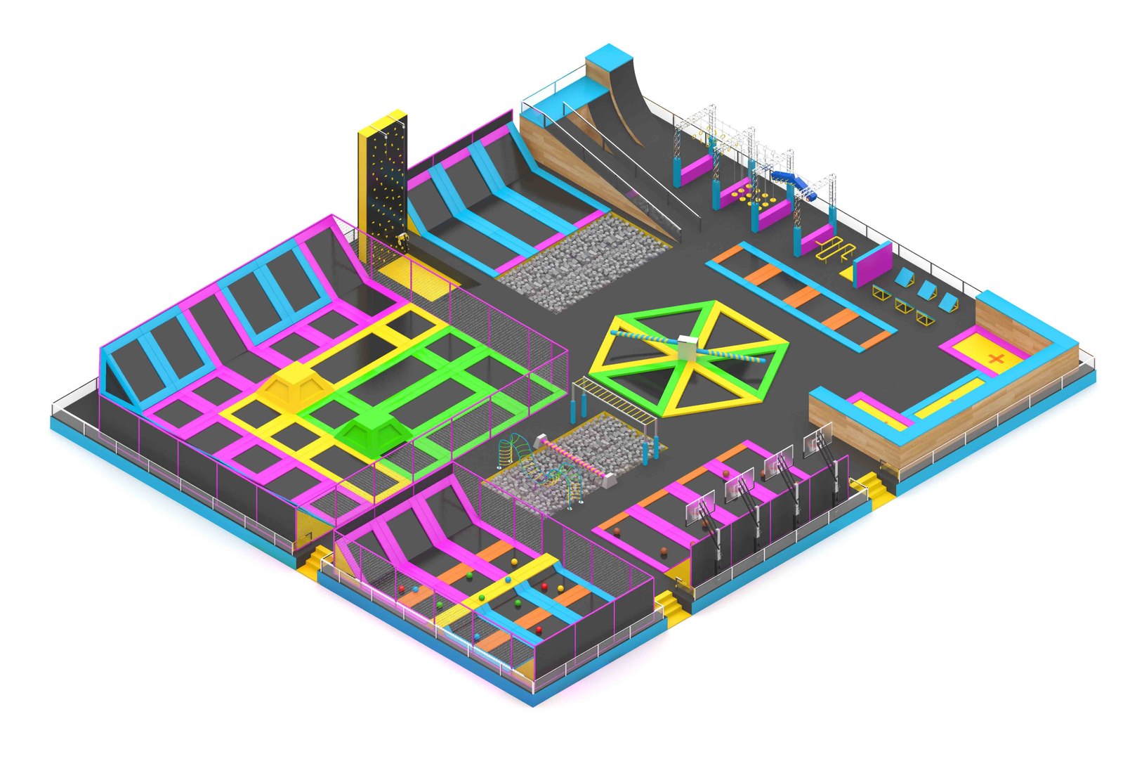 3D Model Trampoline Park - TurboSquid 1724908