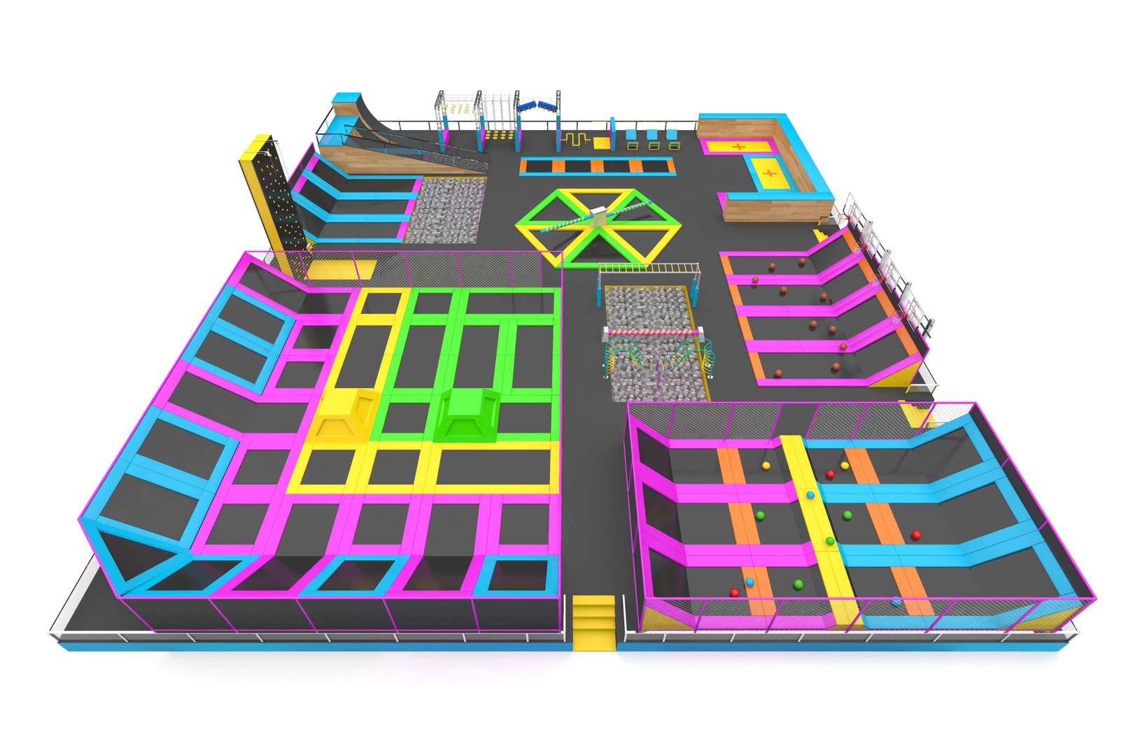 3D Model Trampoline Park - TurboSquid 1724908