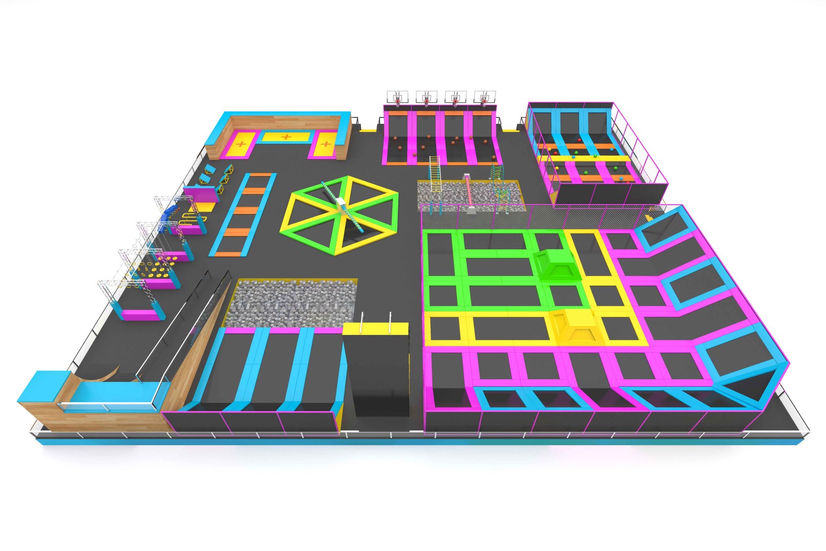 3D Model Trampoline Park - TurboSquid 1724908