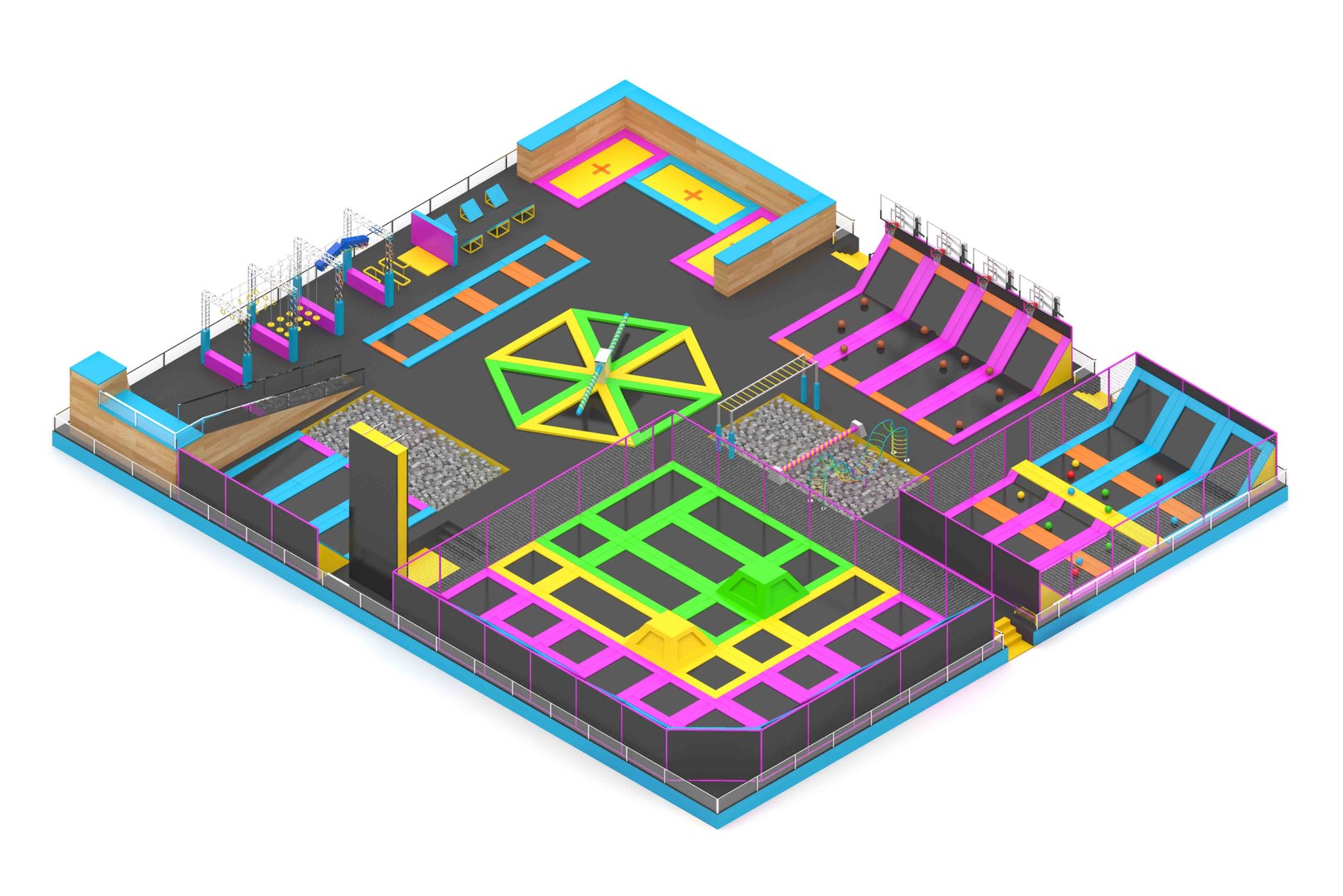 3D Model Trampoline Park - TurboSquid 1724908