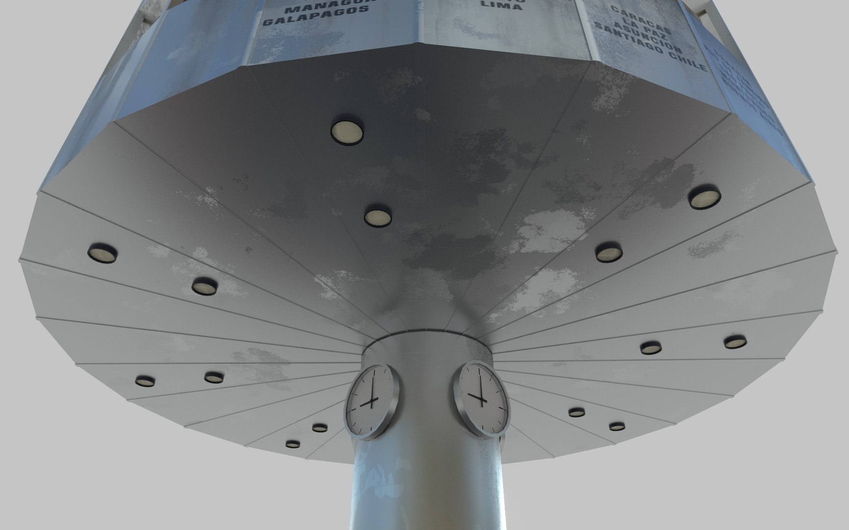 World Clock Berlin Alexander Platz 3D Model - TurboSquid 1737037