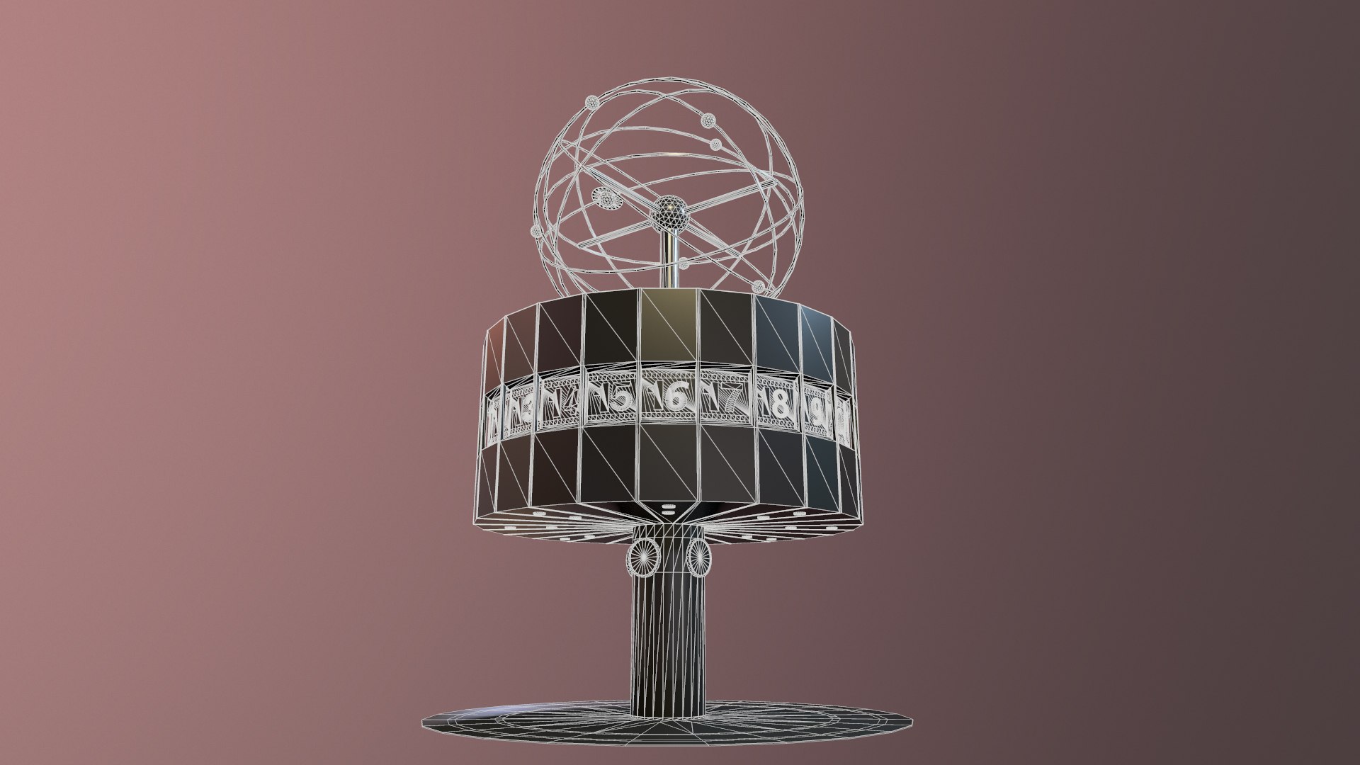 World Clock Berlin Alexander Platz 3D Model - TurboSquid 1737037