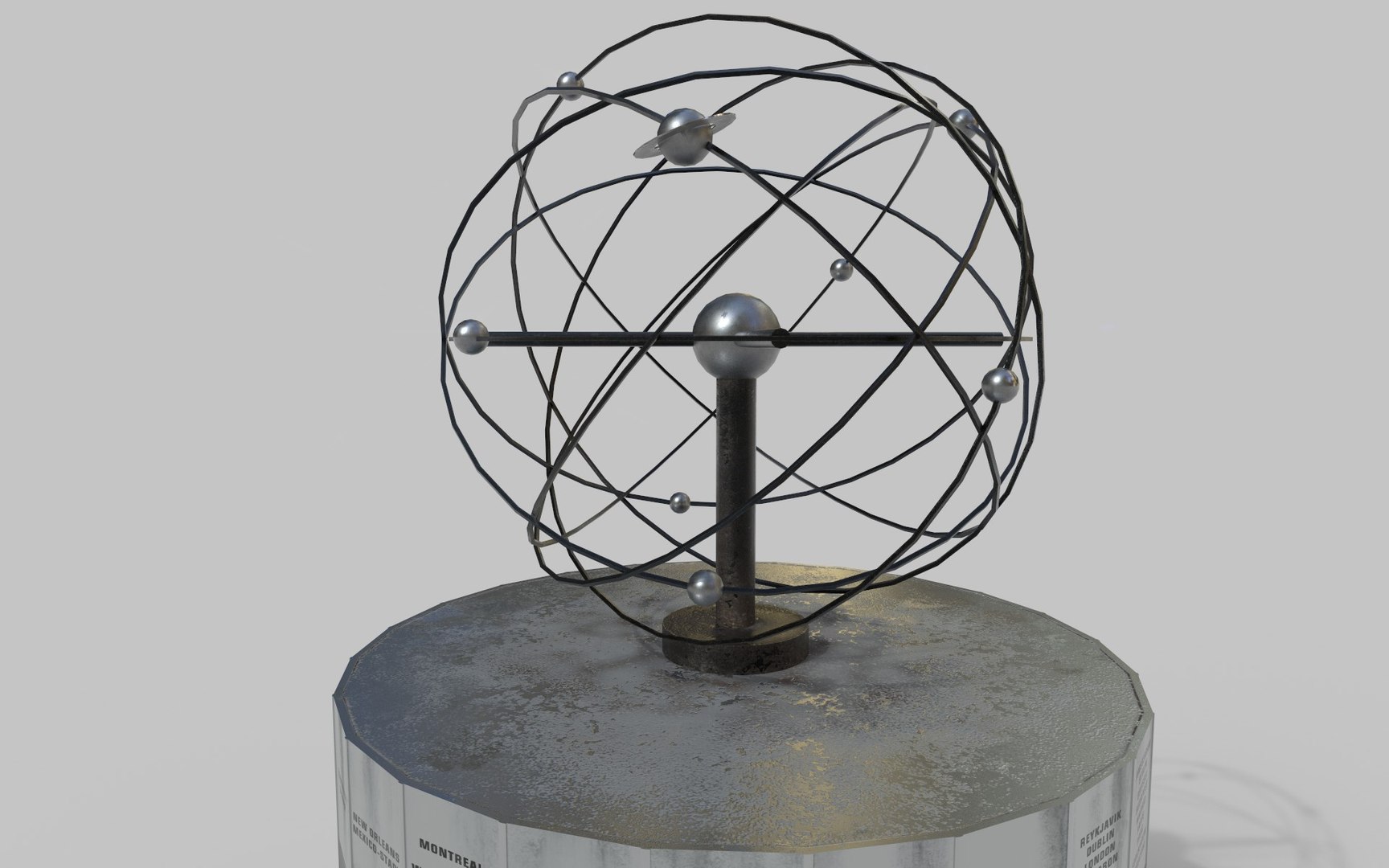 World Clock Berlin Alexander Platz 3D Model - TurboSquid 1737037