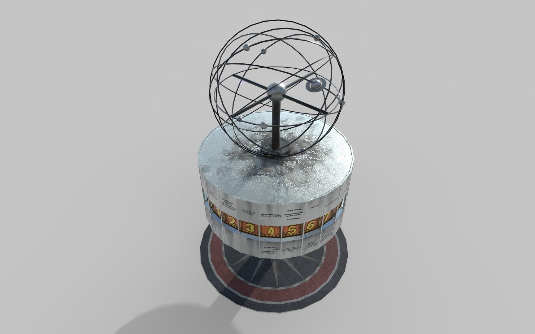 World Clock Berlin Alexander Platz 3D Model - TurboSquid 1737037