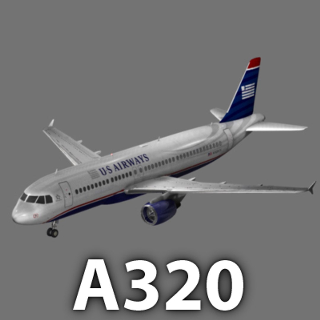 aircraft airbus airways a320 3d model