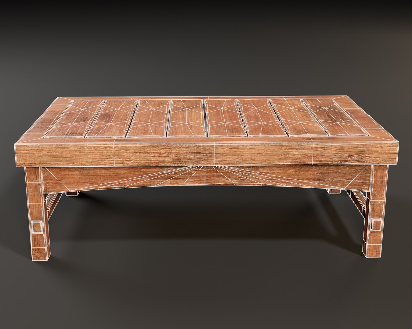 3D Model Japanese Plank End Table - TurboSquid 2357195