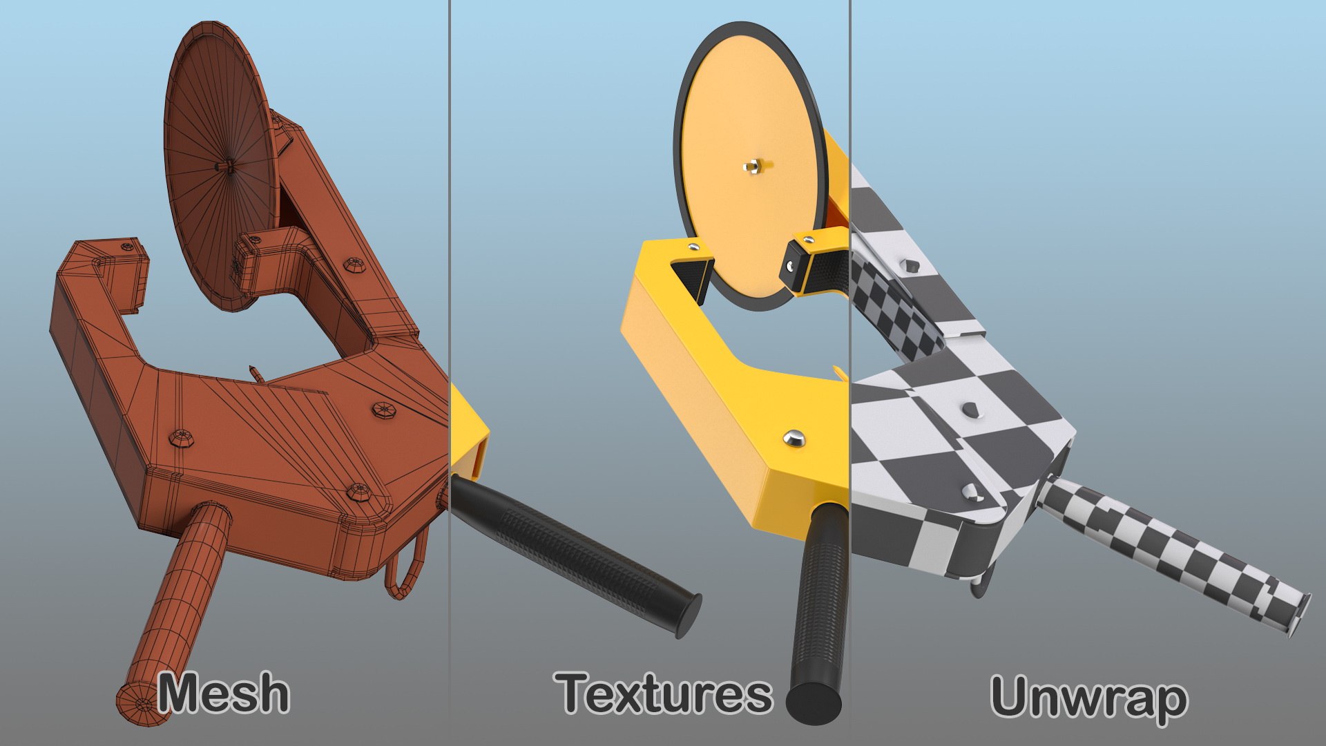 3D Anti Theft Claw Boot Model - TurboSquid 1607789