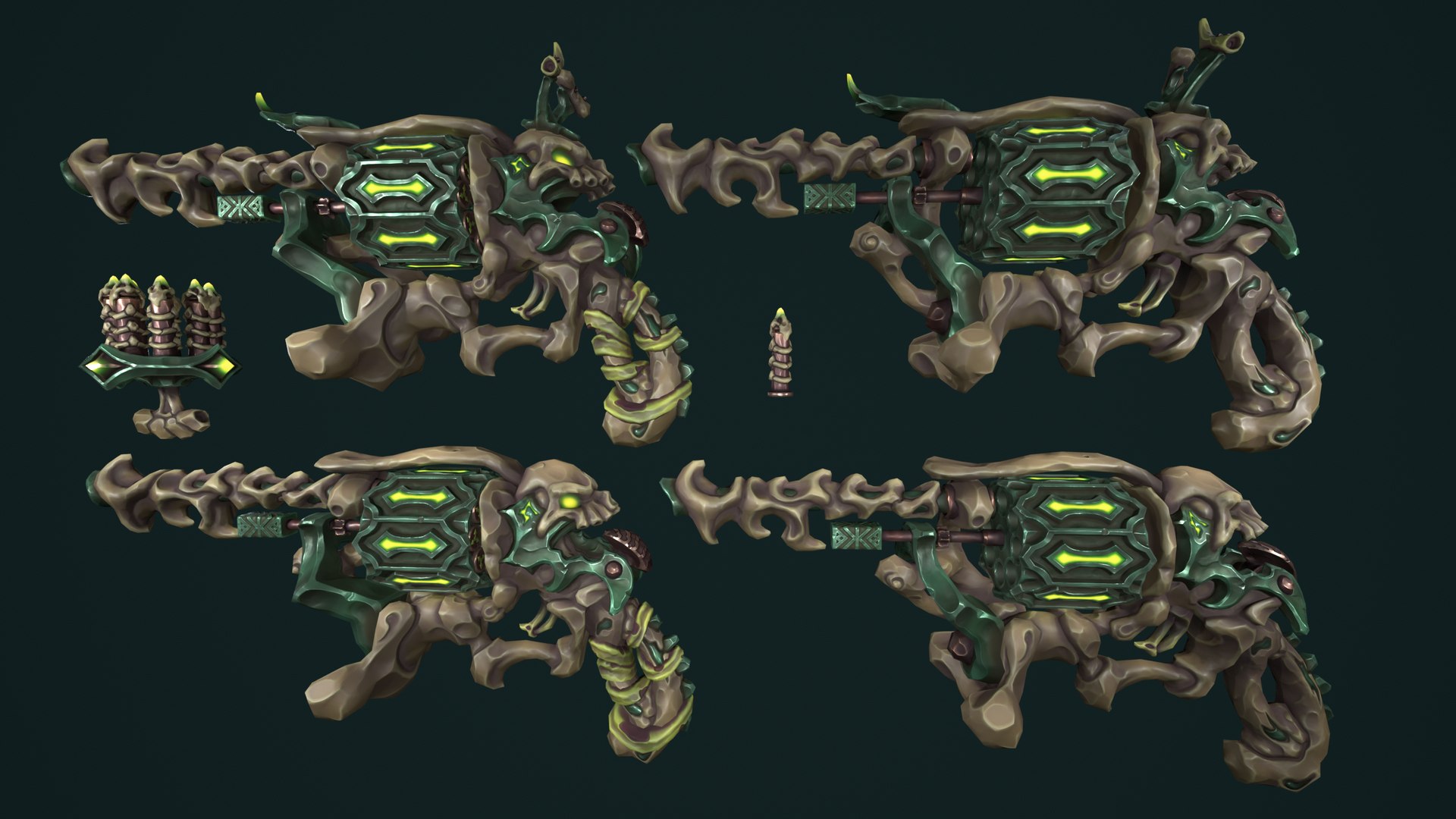 3D Stylized Undead Revolver - TurboSquid 2349980