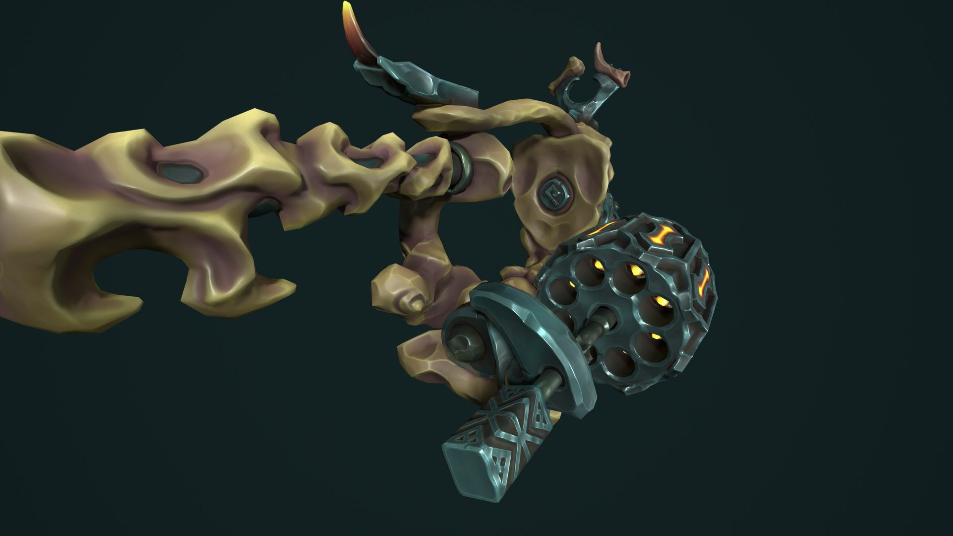 3D Stylized Undead Revolver - TurboSquid 2349980