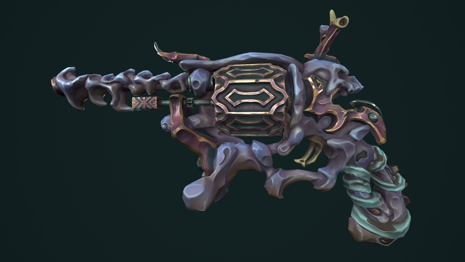 3D Stylized Undead Revolver - TurboSquid 2349980