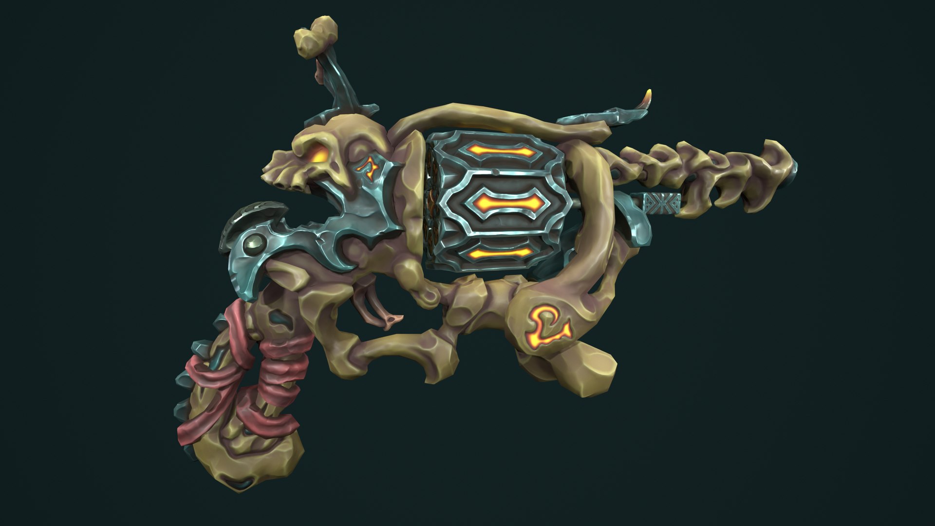 3D Stylized Undead Revolver - TurboSquid 2349980