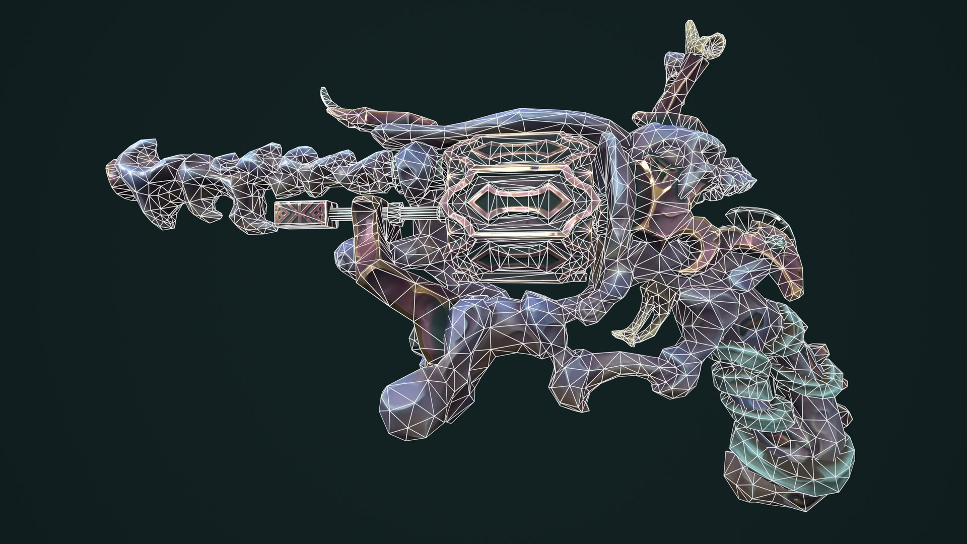 3D Stylized Undead Revolver - TurboSquid 2349980