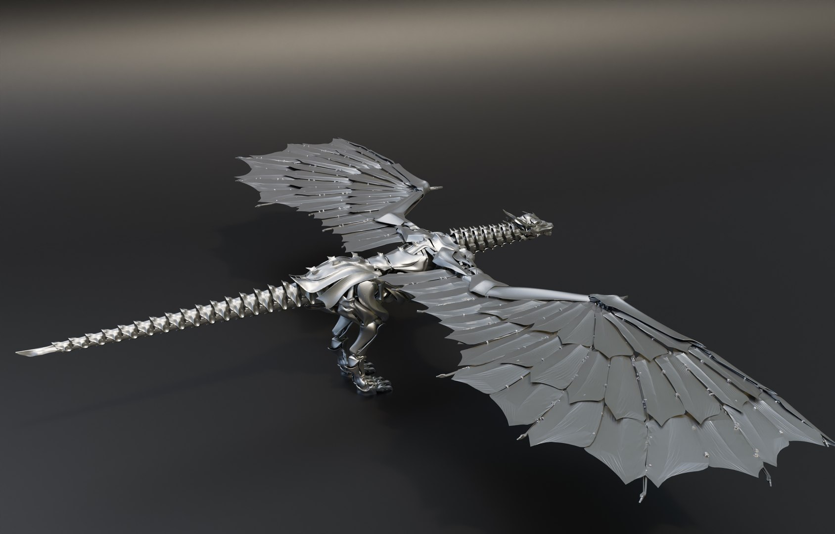 3D Iron Dragon With 400 Separated Elements - TurboSquid 2000611