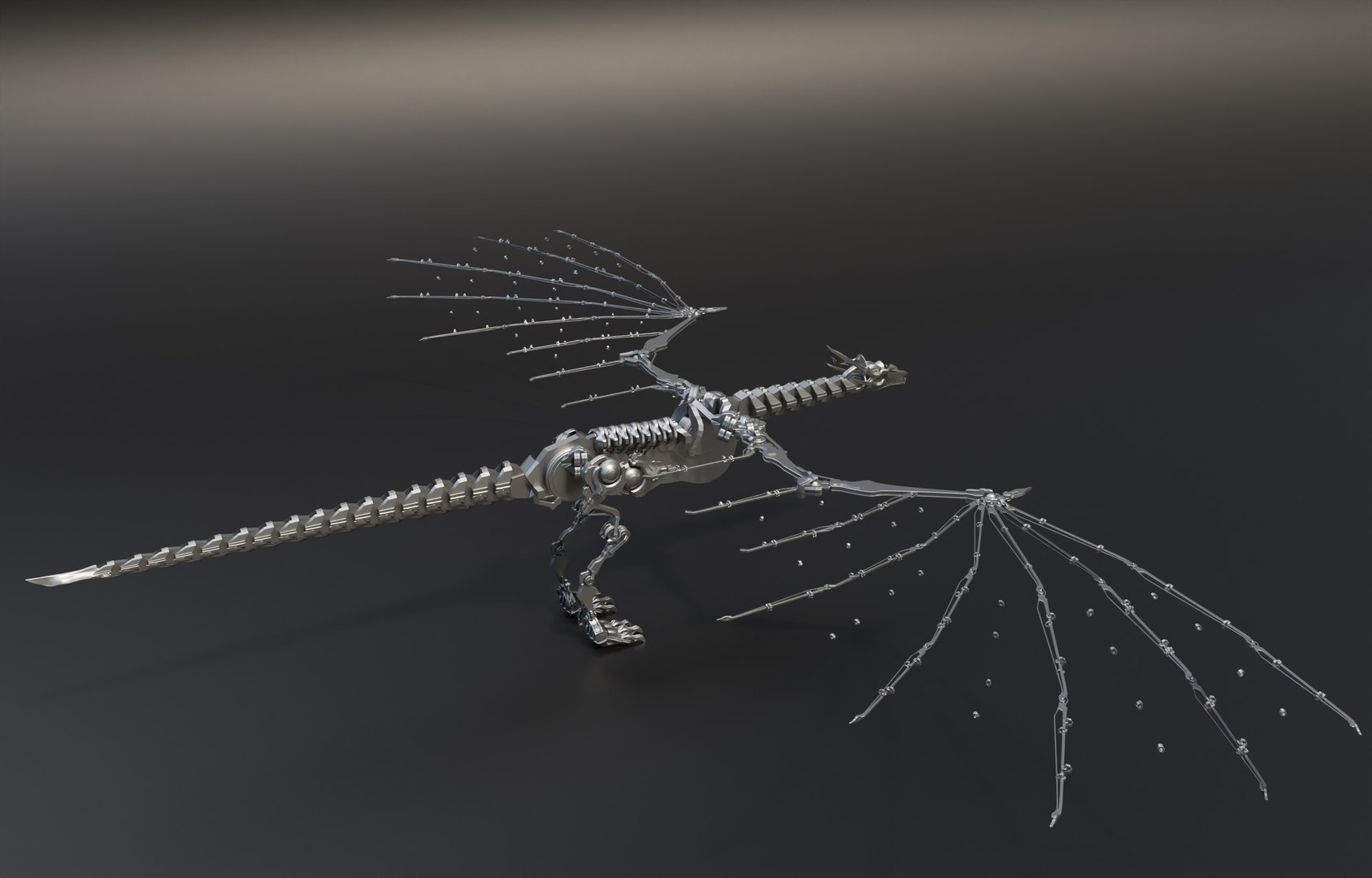 3D Iron Dragon With 400 Separated Elements - TurboSquid 2000611