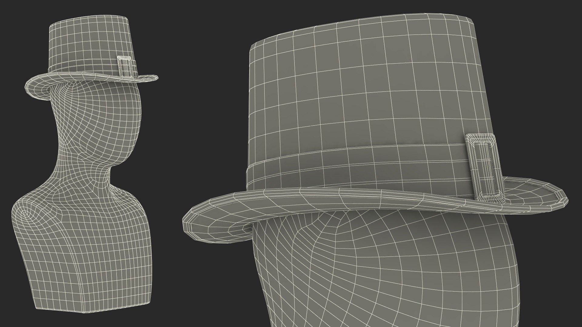 Saint Patrick Felt Hat On Mannequin Green 3D Model - TurboSquid 2393335