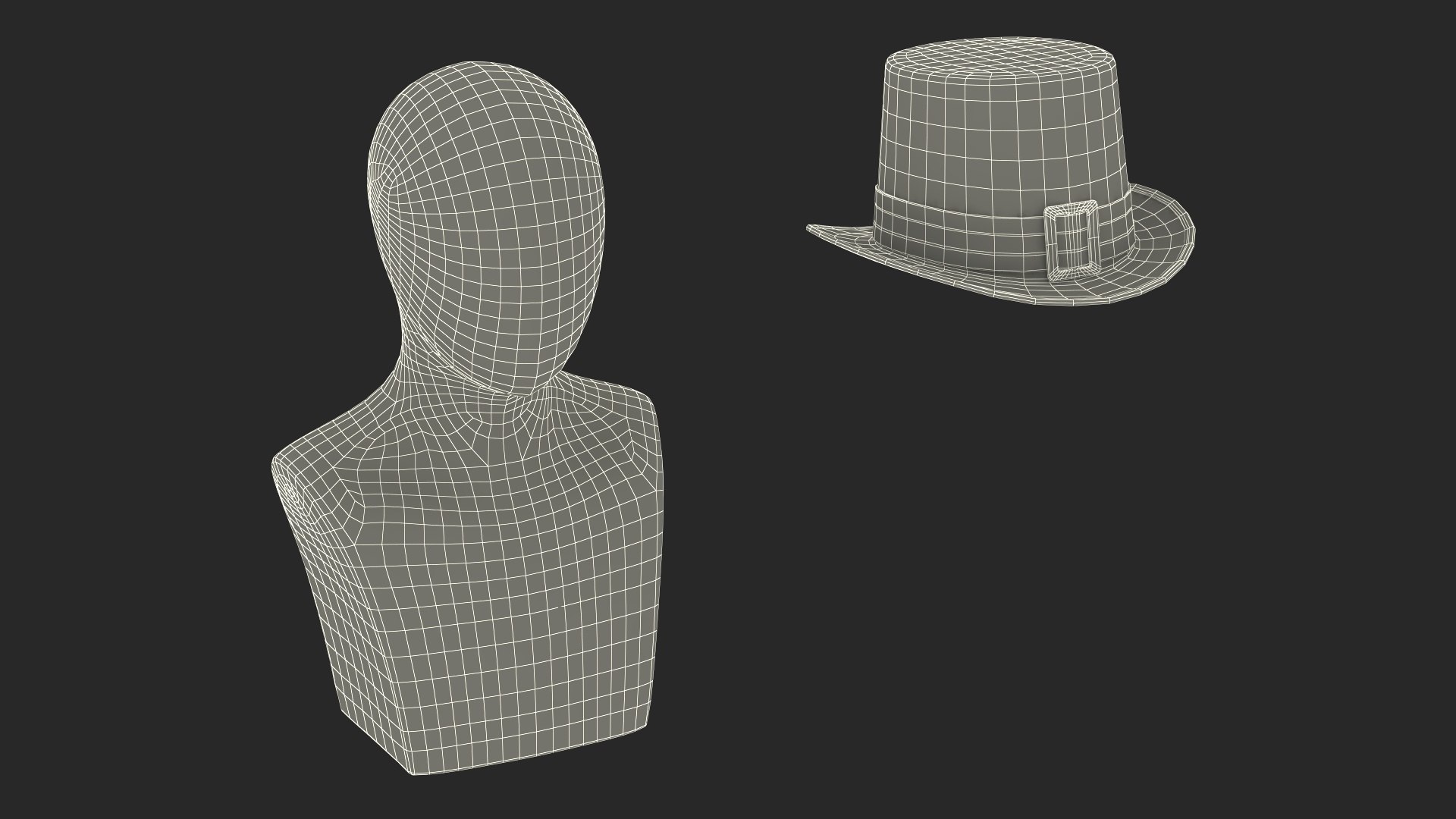 Saint Patrick Felt Hat On Mannequin Green 3D Model - TurboSquid 2393335
