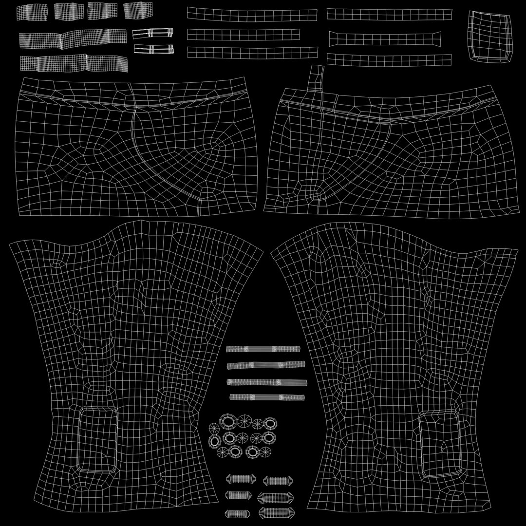 3D Cryo Punk Skirt With Leggings model - TurboSquid 1904938