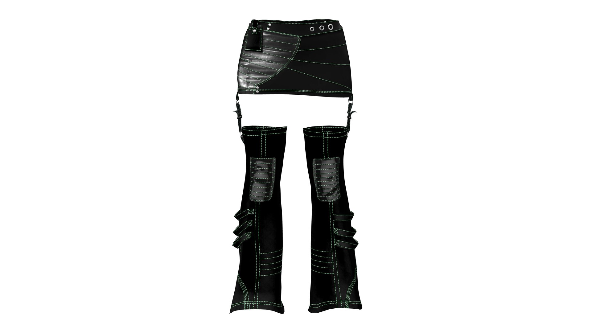 3D Cryo Punk Skirt With Leggings model - TurboSquid 1904938