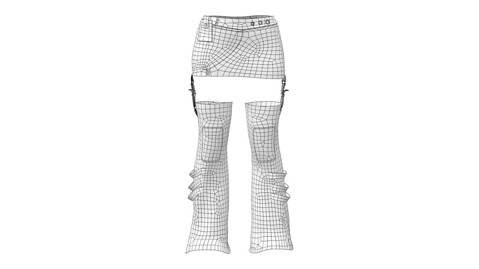 3D Cryo Punk Skirt With Leggings model - TurboSquid 1904938