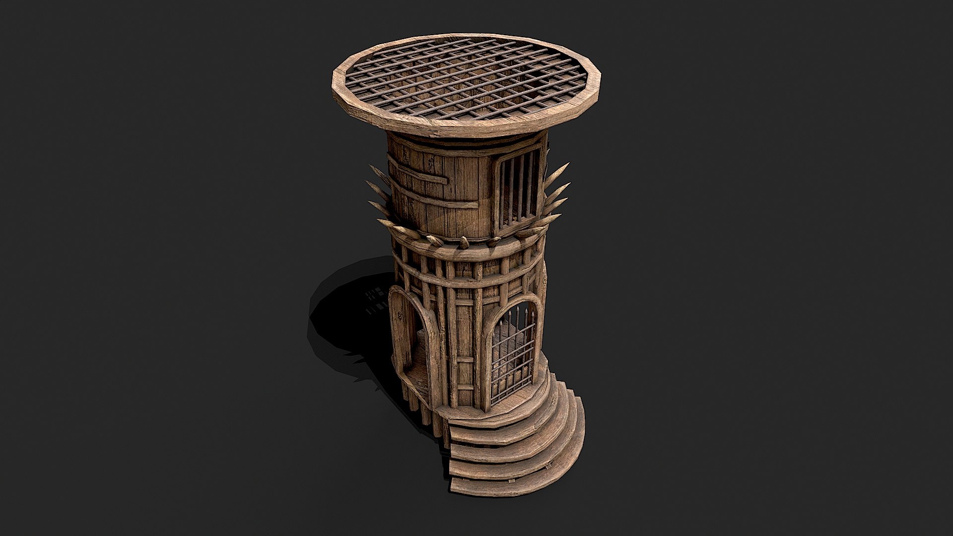 Medieval Modular Wooden Prison Cage 3D Model - TurboSquid 2358207