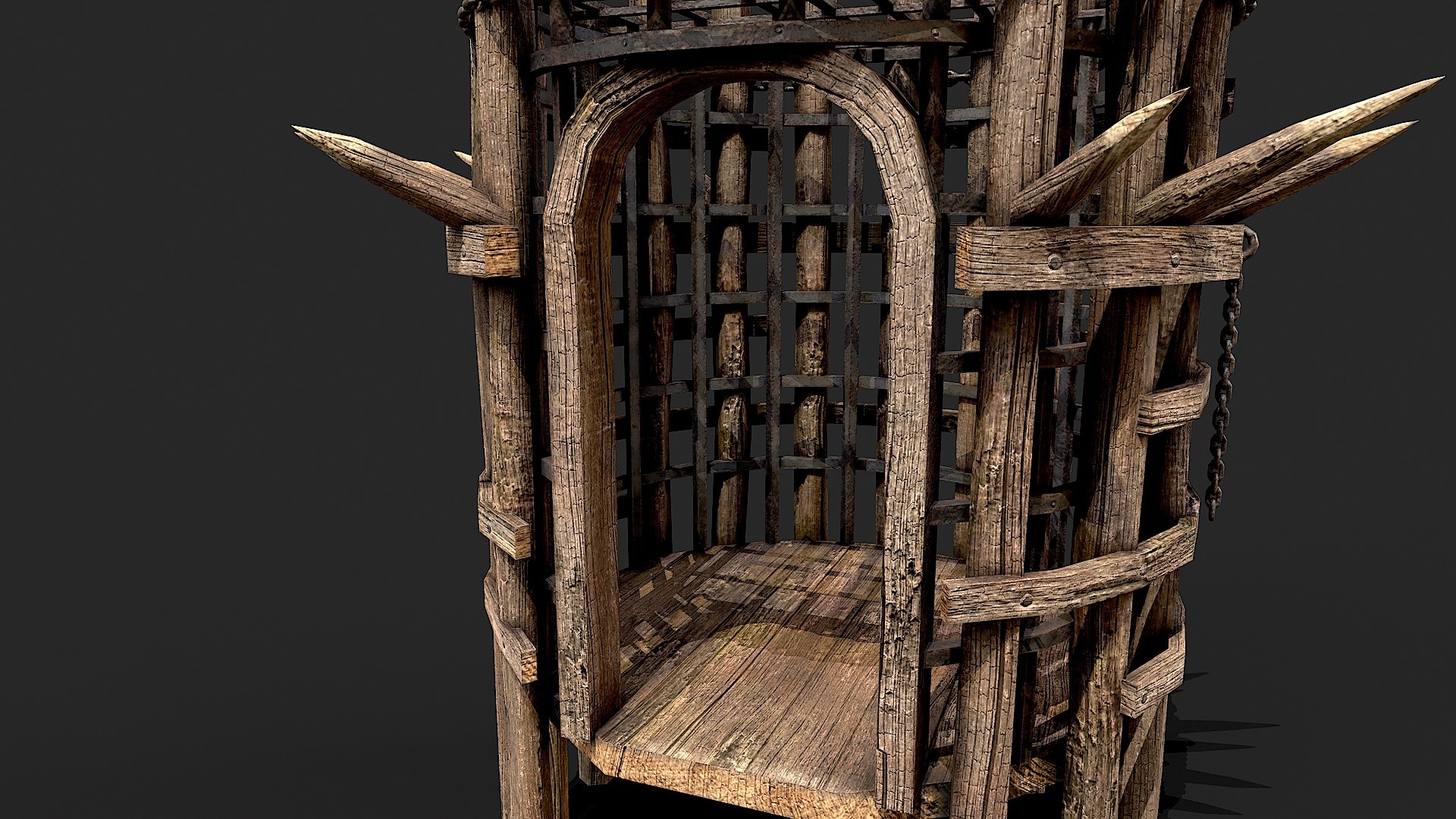 Medieval Modular Wooden Prison Cage 3D Model - TurboSquid 2358207