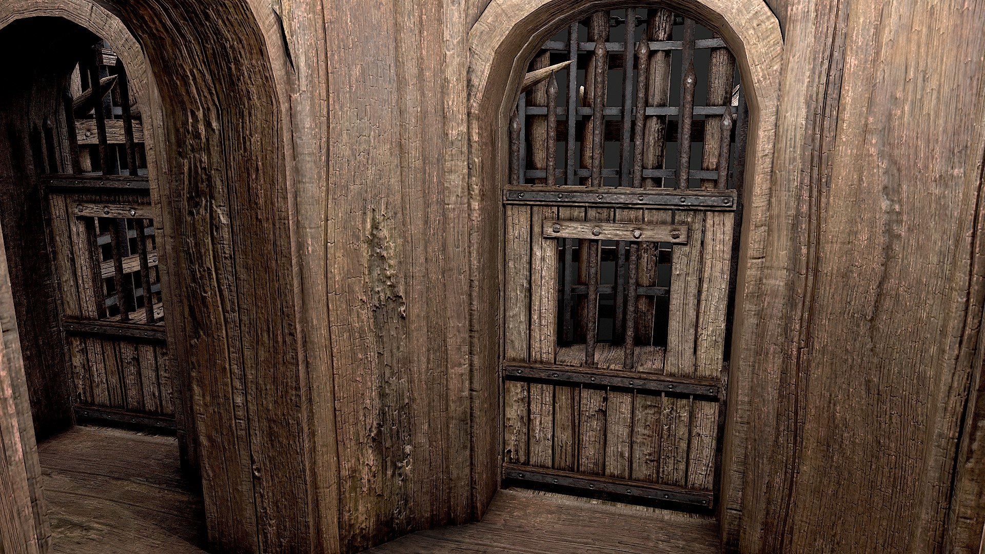 Medieval Modular Wooden Prison Cage 3D Model - TurboSquid 2358207